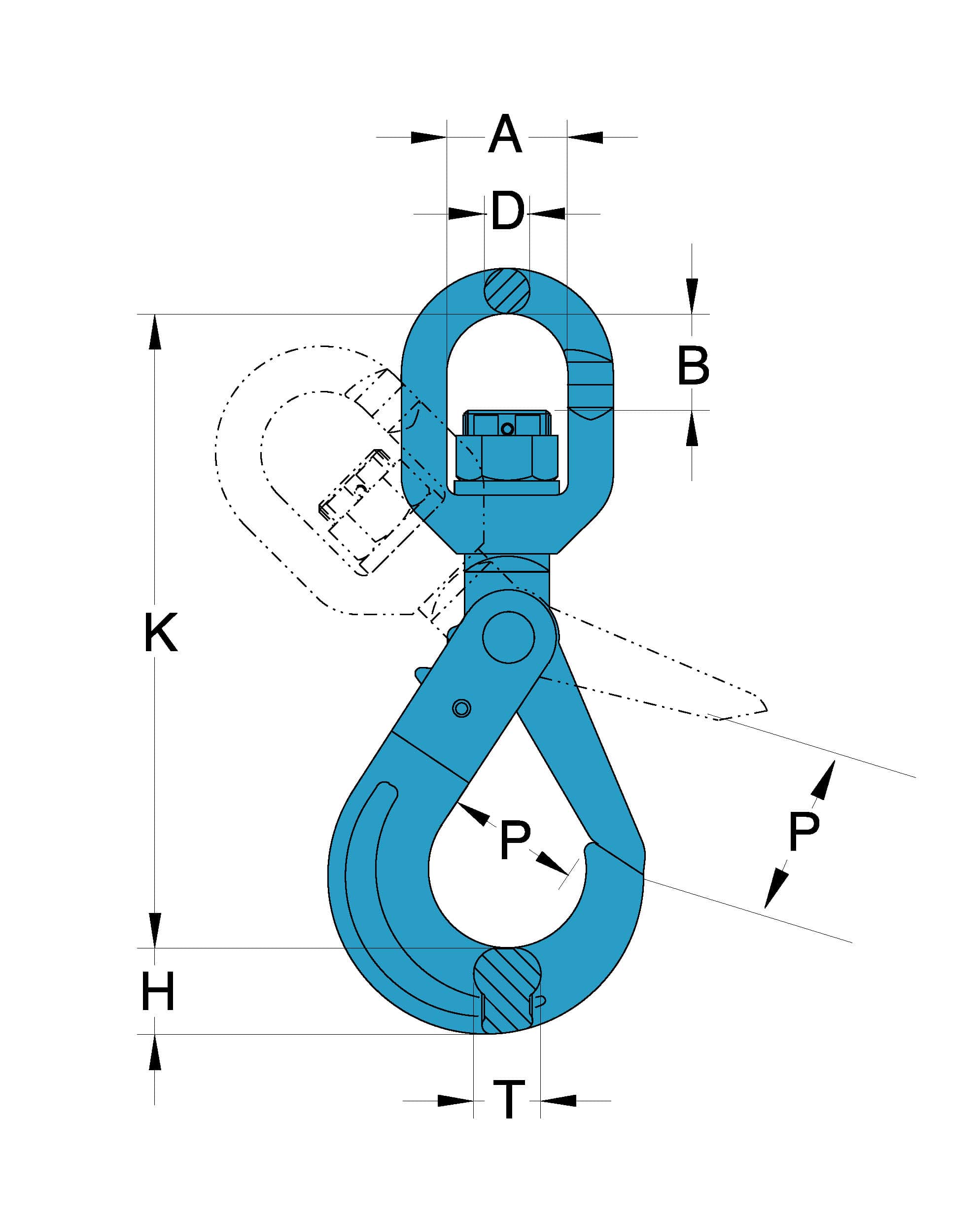 Grade 100 Swivel Self Locking Hook- Absolute Lifting and Safety