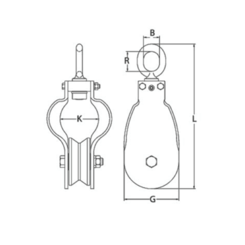 Trawl Blocks with Swivel Eye Bronze bushed - Absolute Lifting and Safety